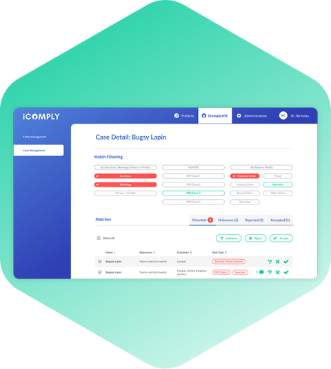 Global Sanctions Screening and Watchlist Checks with iComply